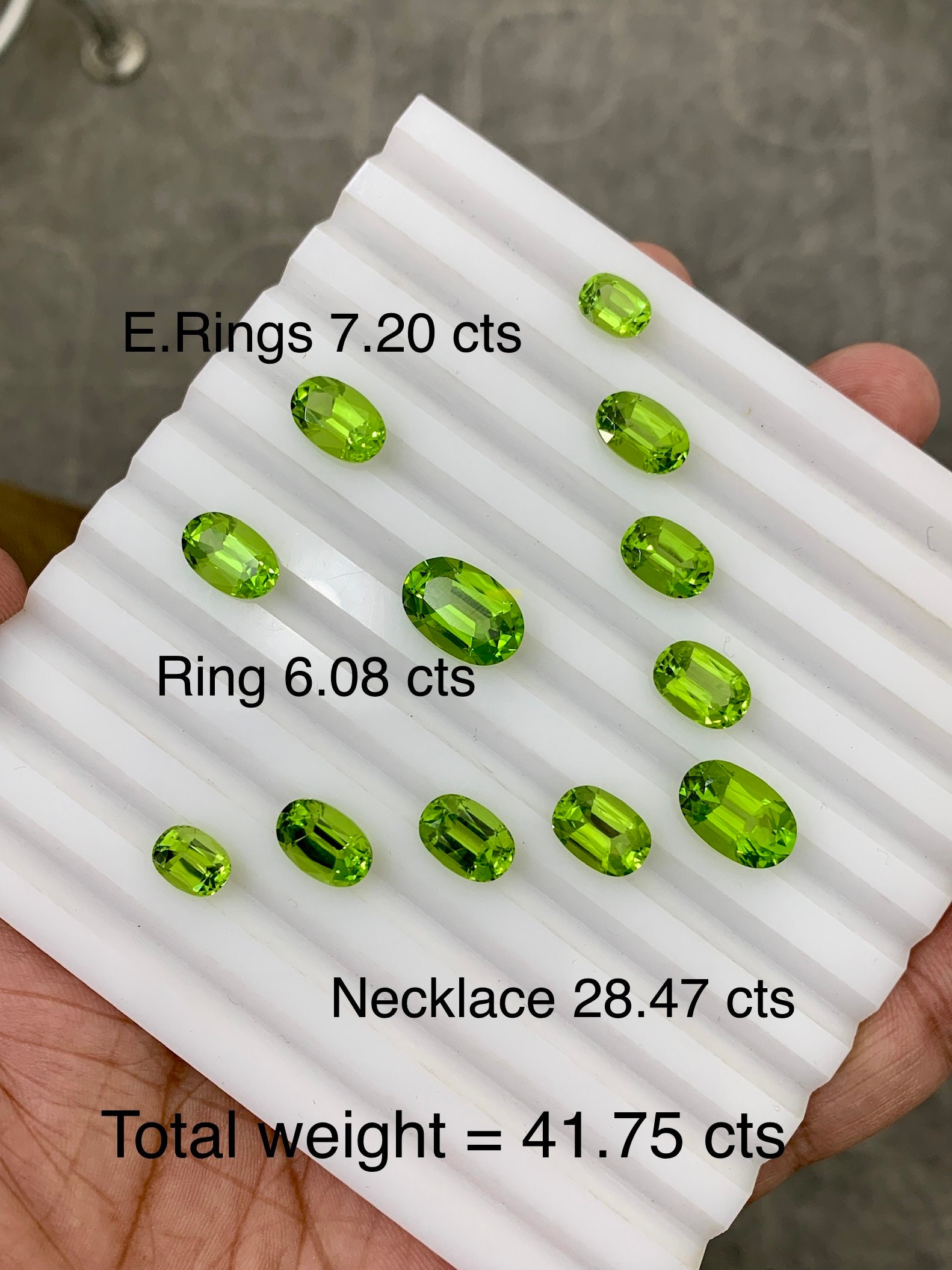 Natural Peridot Jewellery Set, Peridot Necklace ,oval Cut Peridot ...