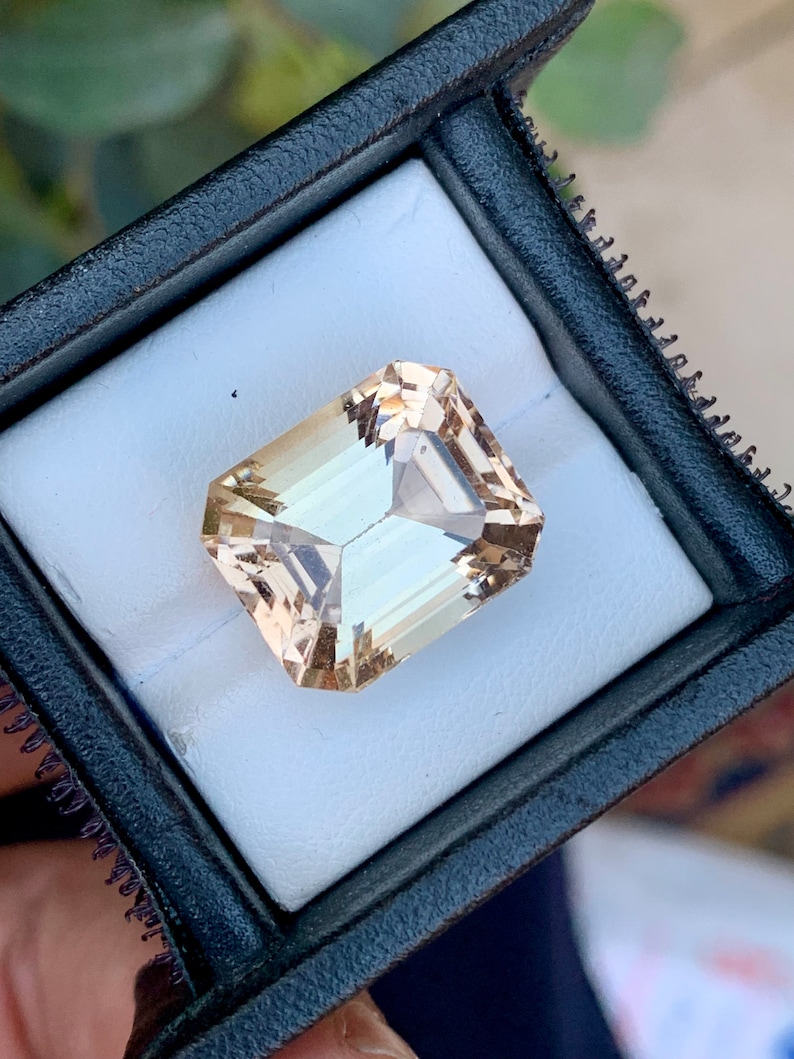 Natural Topaz Emerald Shape , Topaz Loose Gemstone , Honey Color ...