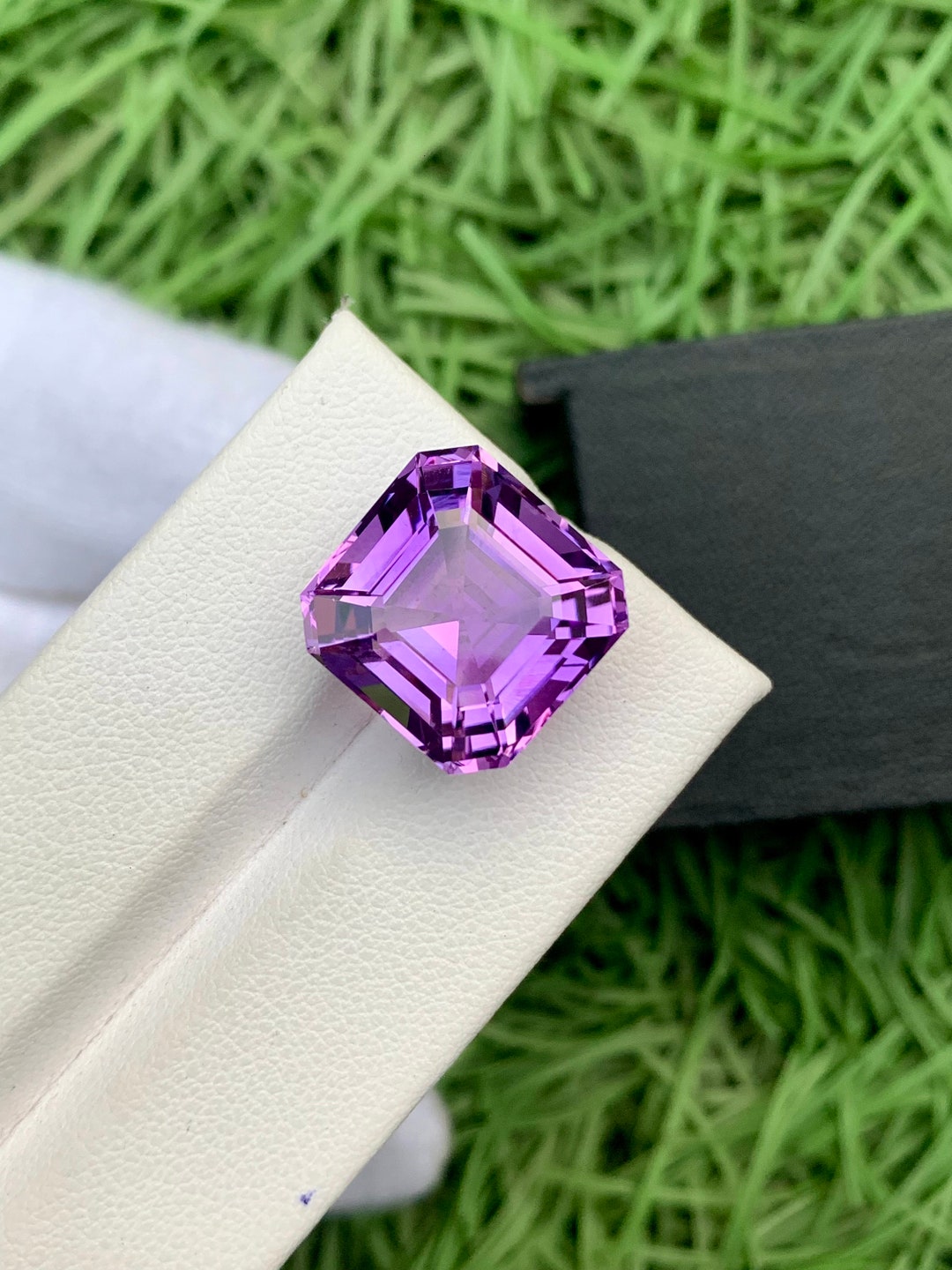 Square Cut Amethyst Loose Gemstone, Natural Amethyst Square Shape Stone ...