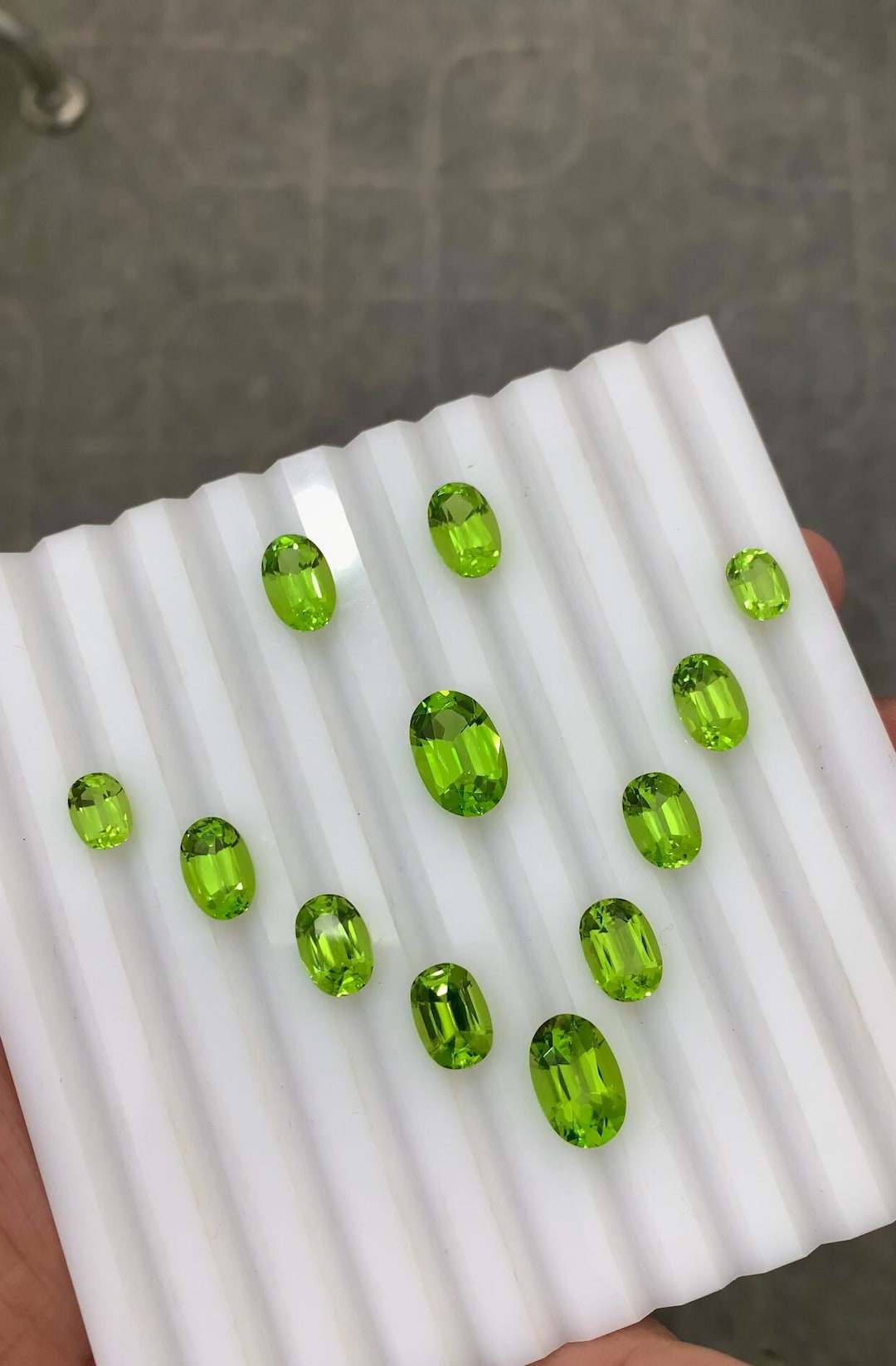 Natural Peridot Jewellery Set, Peridot Necklace ,oval Cut Peridot ...