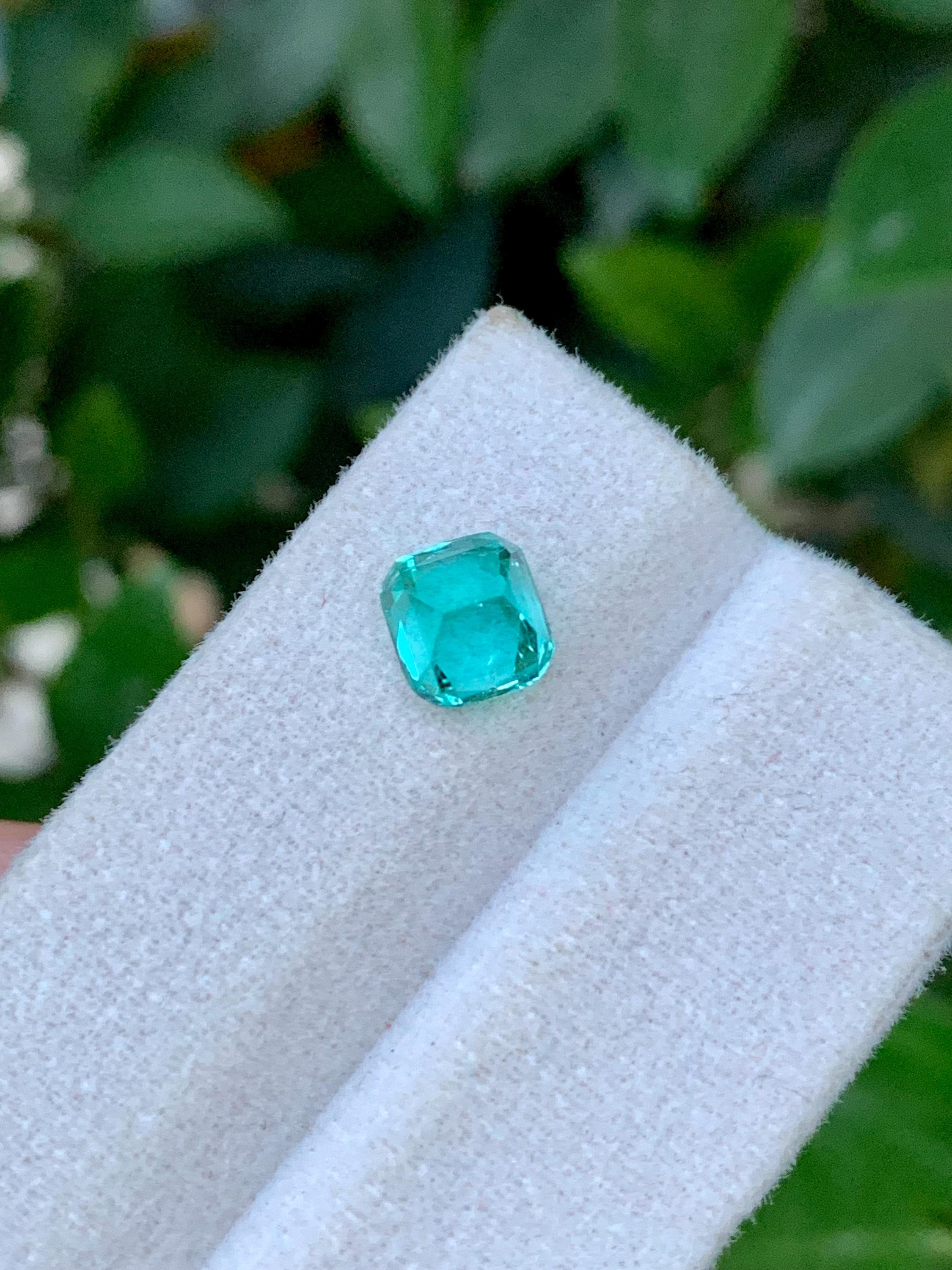 Paraiba Colour Tourmaline Gemstone: 1.80 Carat Lagoon Cushion Cut - Etsy