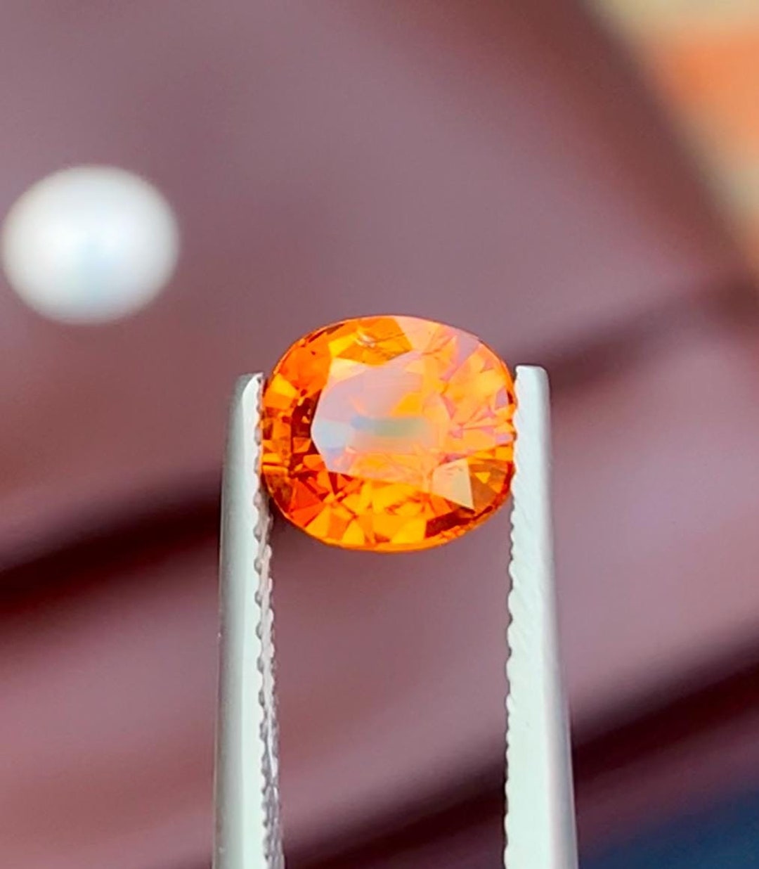 Fanta Mandarin Spessartite Garnet: 1.30 Carat Oval Loose Gemstone - Etsy