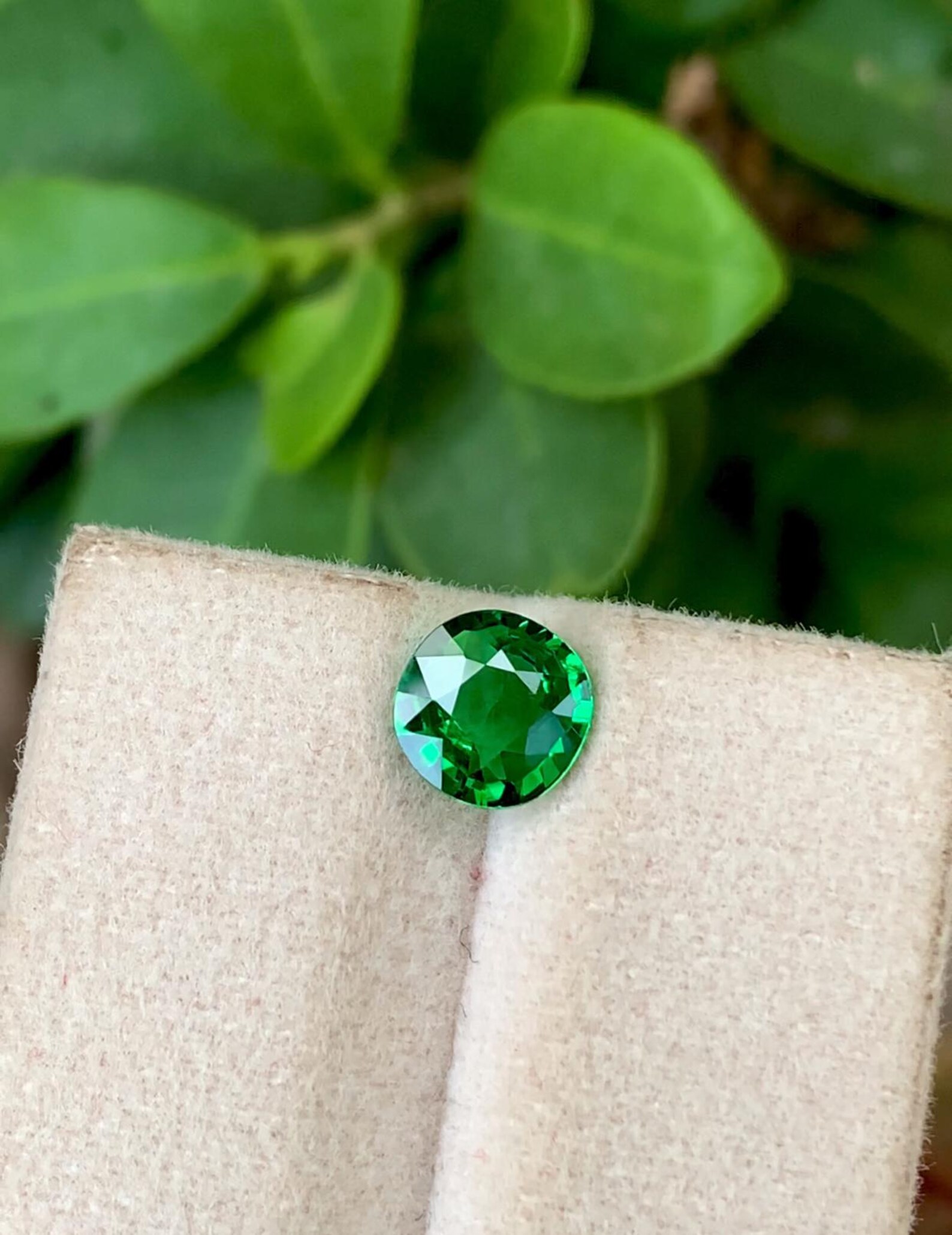 Round Tsavorite Garnet: 1.00 Carat Forest Green Gemstone - Etsy