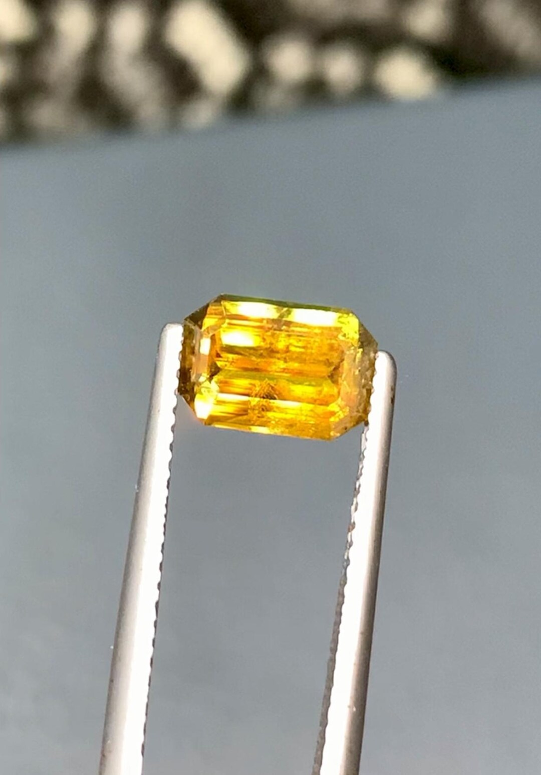 Octagon Cut Natural Titanite Sphene Gemstone: 2.40 Carats, Pakistan ...