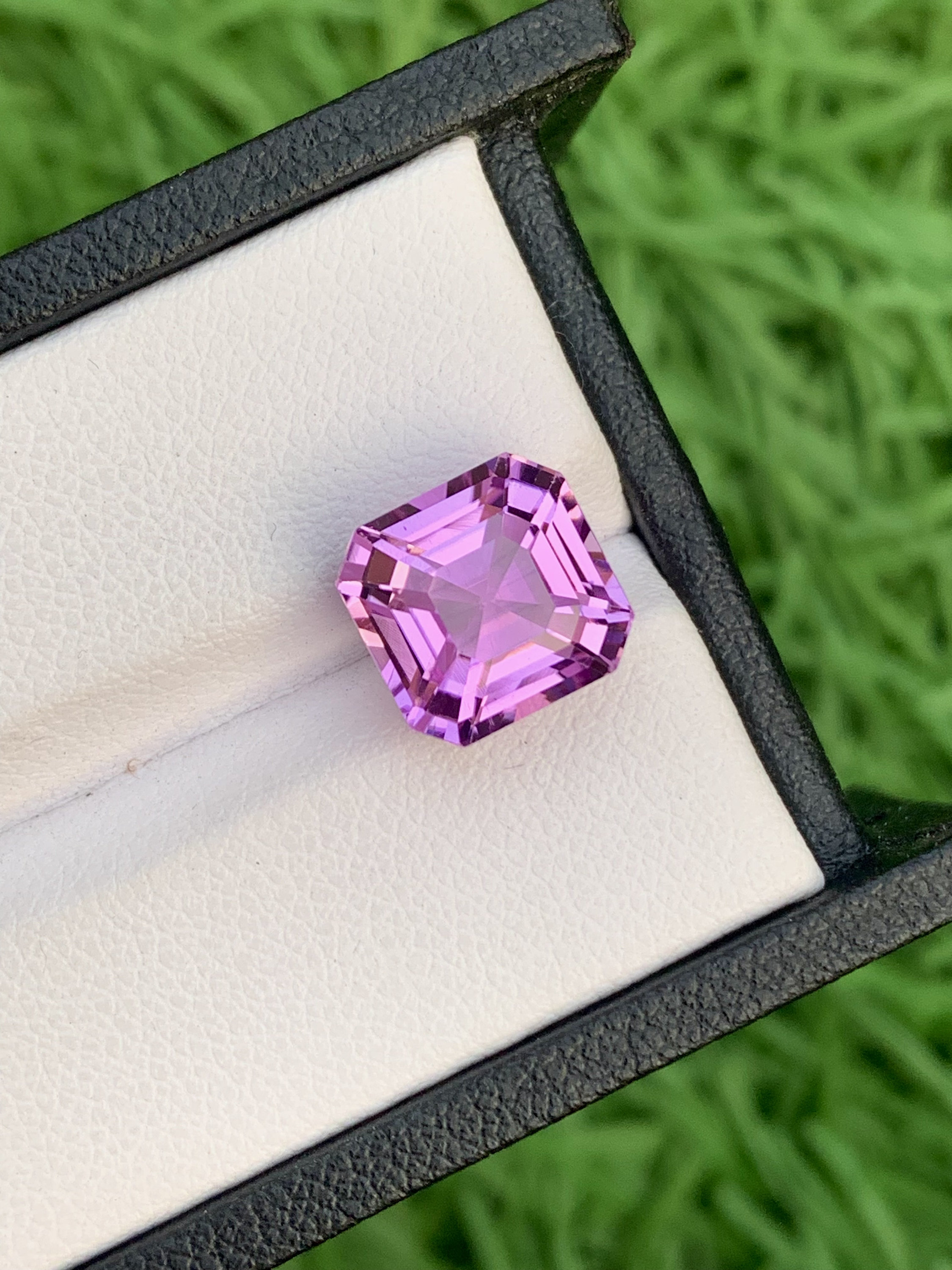 Natural Kunzite Loose Gemstone, Deep Pink Asscher Cut Natural Kunzite ...