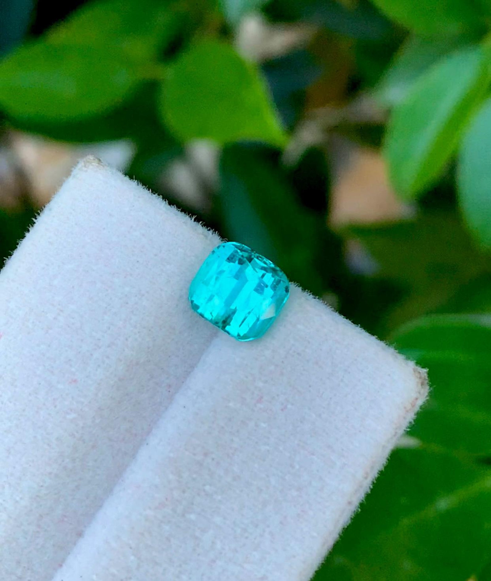 Paraiba Colour Tourmaline Gemstone: 1.80 Carat Lagoon Cushion Cut - Etsy