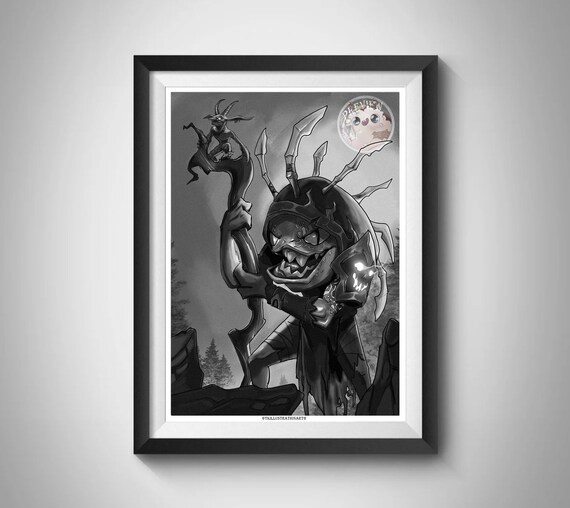 Digital Prints Fantasy Warlock Wall Decor Drawing Art & Collectibles ...
