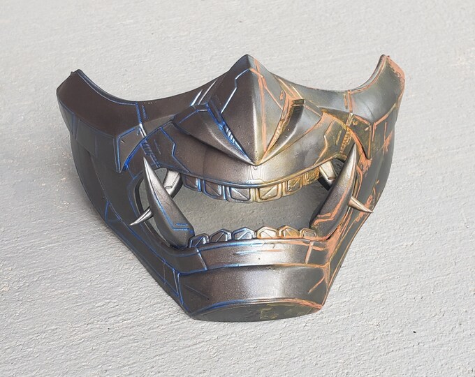 Techwear/streetwear Oni Mask matte Black - Etsy