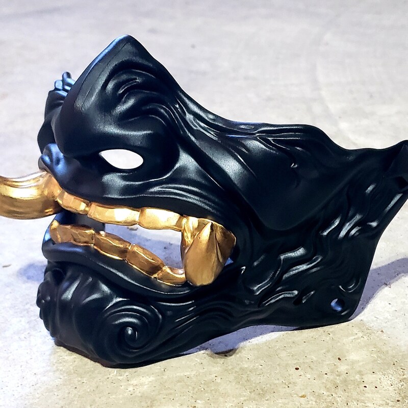 Oni Mask Half Face - Etsy
