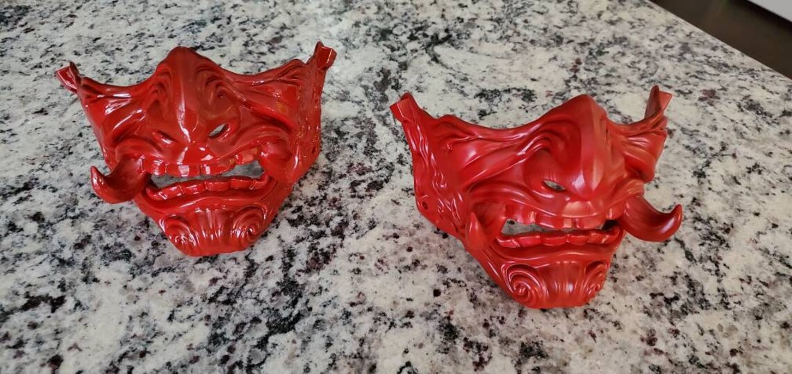 Quad Fang Oni Mask 3d printed resin decorative or wearable | Etsy