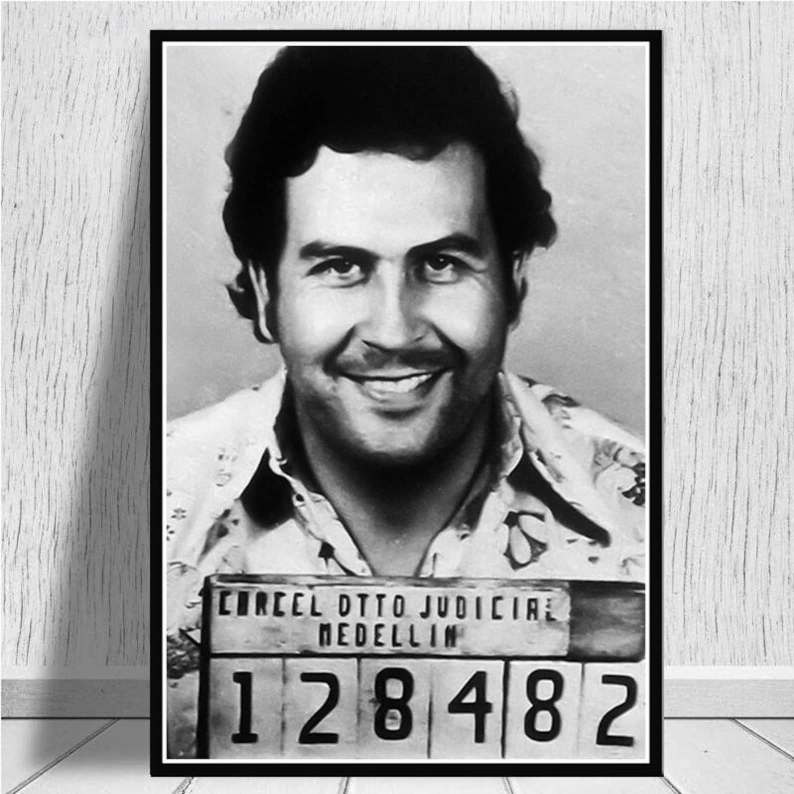 Pablo Escobar Poster Wall Art Home Decor Hand Made Canvas | Etsy
