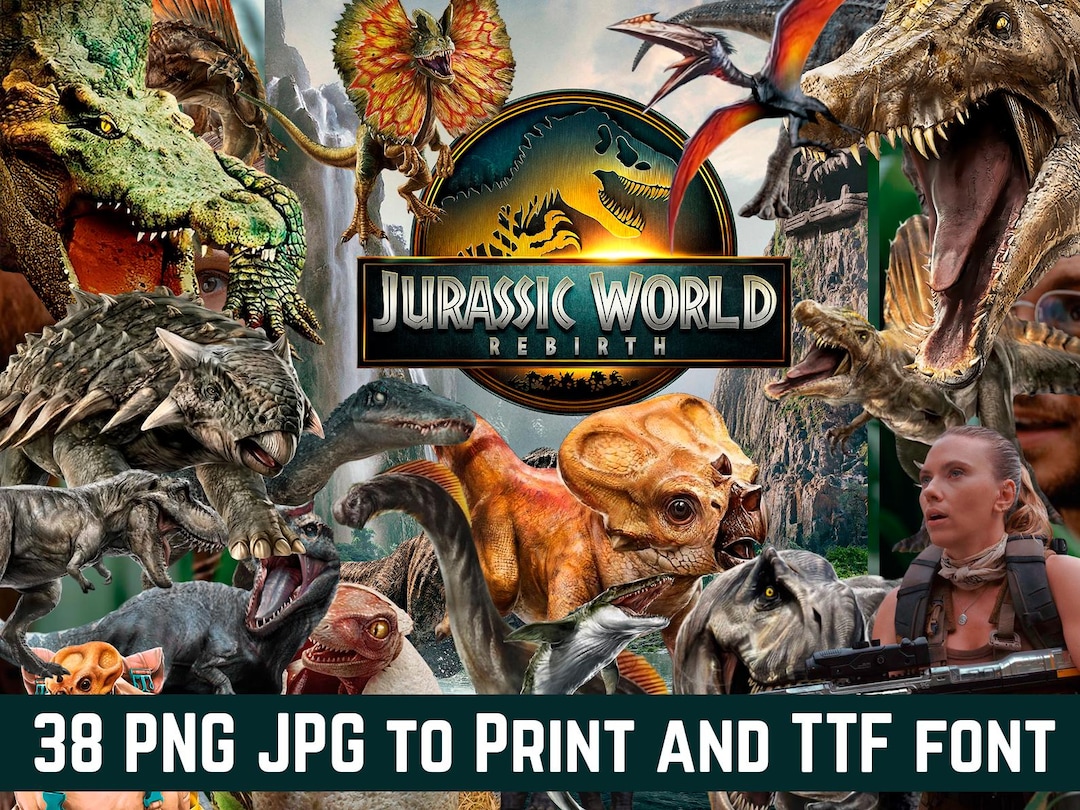 Jurassic Park World Rebirth Dinosaur PNG JPG Character Pack, PNG Images ...