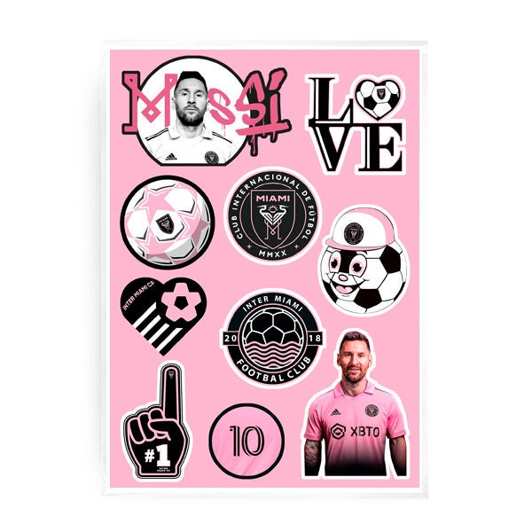 Messi Inter Miami PNG Sticker Cameo Cut Print JPG Soccer - Etsy España