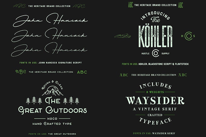60 Fonts & 25 Logos Vintage .retro Font Bundle Collection - Etsy