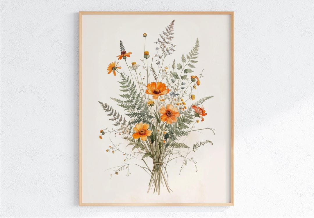 October Birth Flower Digital Print Nursery Wall Art - Etsy