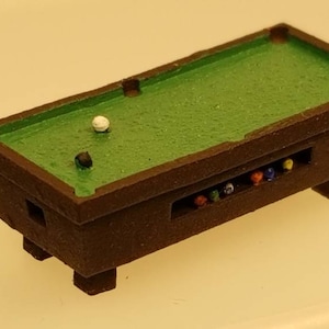 Pool Table "8 Ball Corner Pocket" Kit HO Scale 1/87 - Etsy