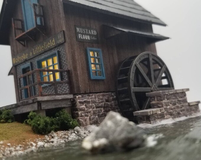 LIMITED EDITION: Grist Mill Craftsman Kit With Turning Waterwheel HO 1/ ...