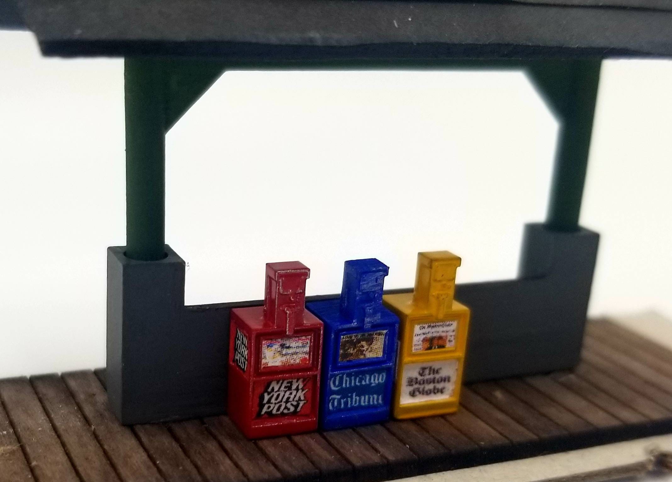 3pk Newspaper Vending Machine Kit HO Scale 1/87 - Etsy