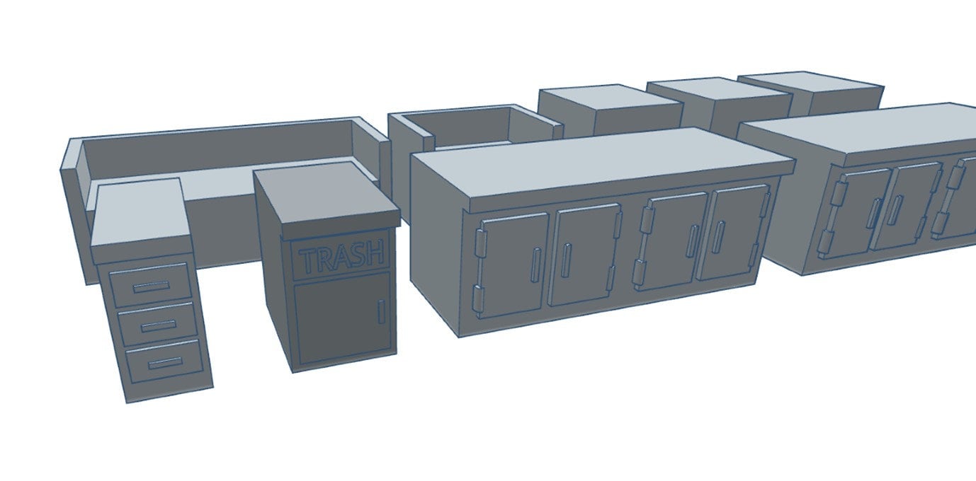 9pc Restaurant Counter Kit HO Scale 1/87 - Etsy