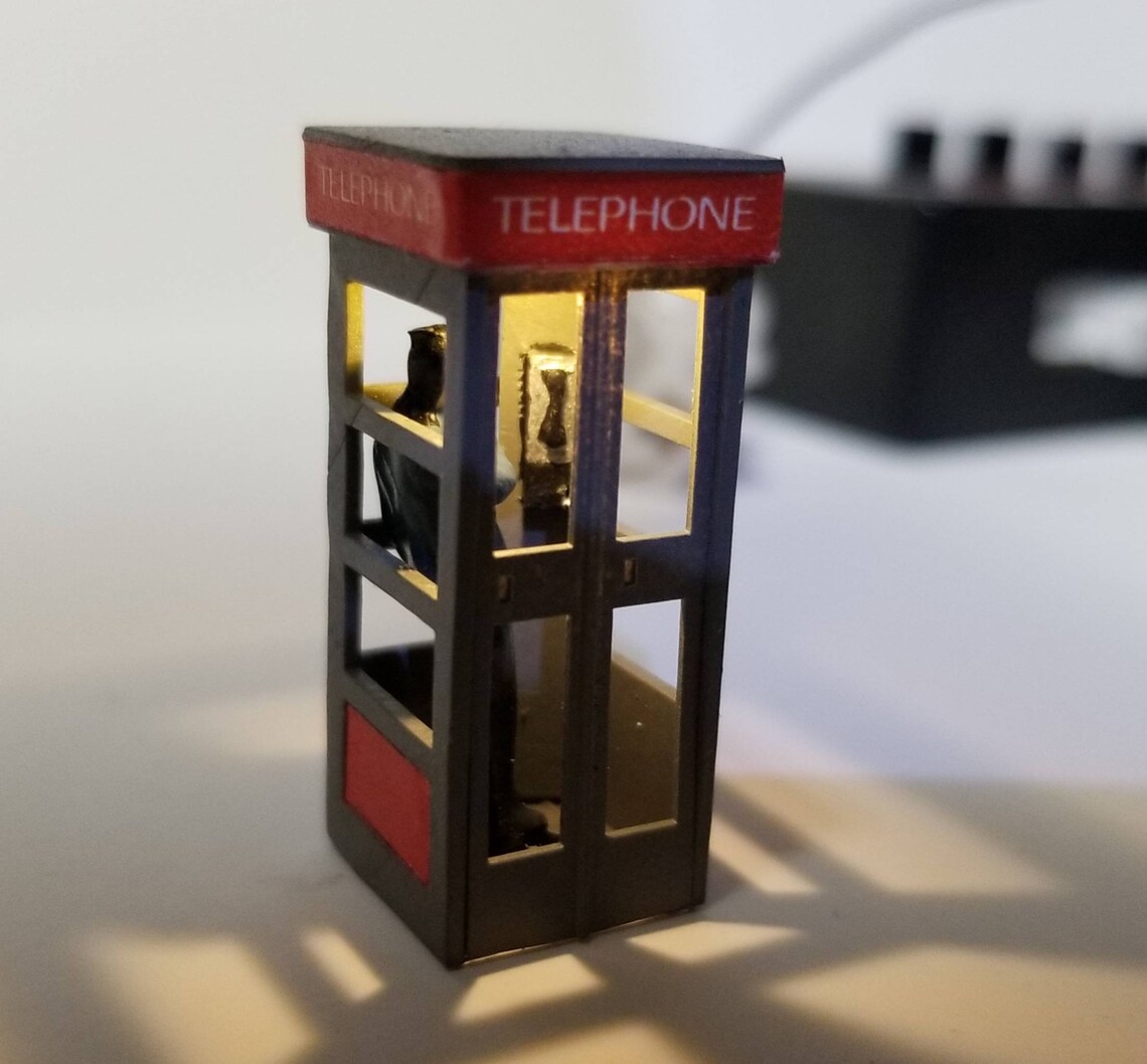 Phone Booth Kit HO Scale 1/87 - Etsy