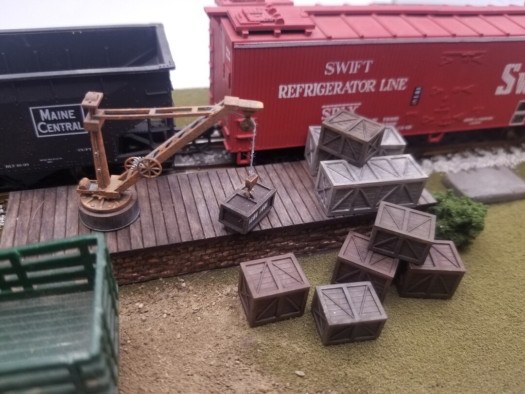 Wooden Crate 8 Pc Set HO Scale 1/87 Kit - Etsy