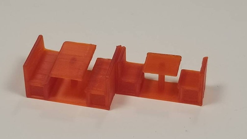 3pk Sm Dining Booth Kit HO Scale 1/87 | Etsy