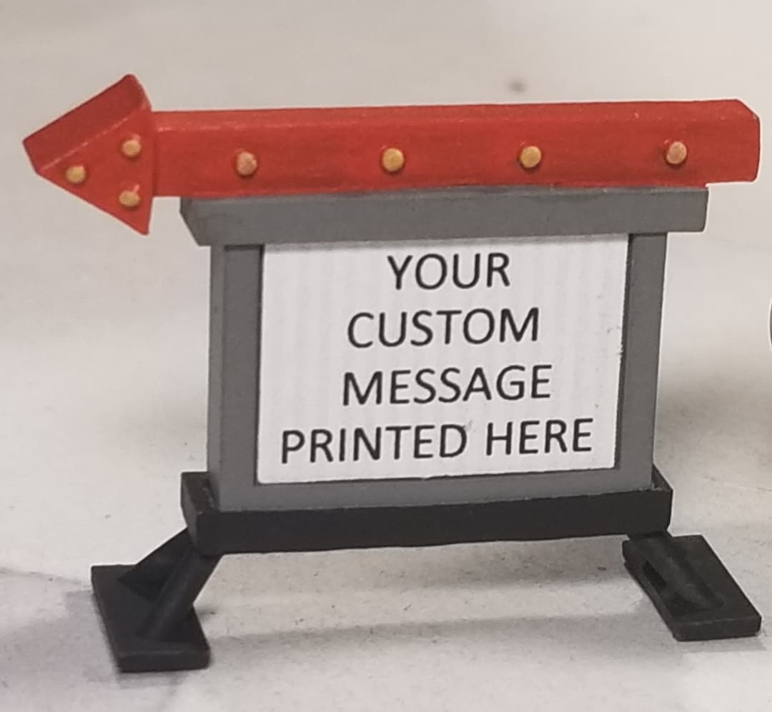 Customized Message Sign Kit HO Scale 1/87 - Etsy