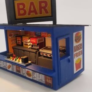 Snack Bar Structure With Interior Details Kit HO Scale 1/87 - Etsy