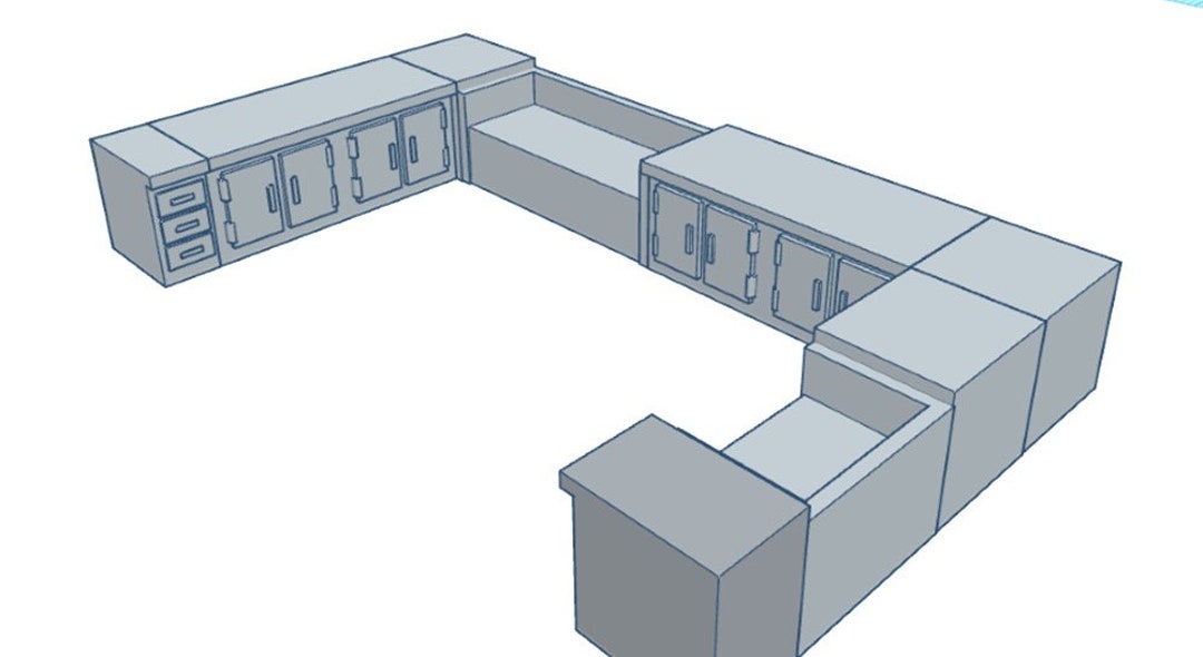9pc Restaurant Counter Kit HO Scale 1/87 - Etsy