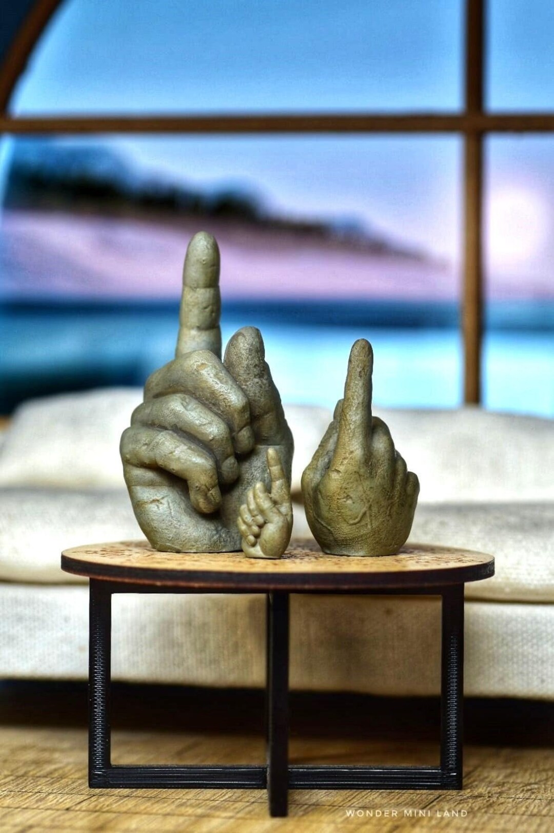 Miniature Human Hand Sculpture, Sculpture Miniature Furniture and ...