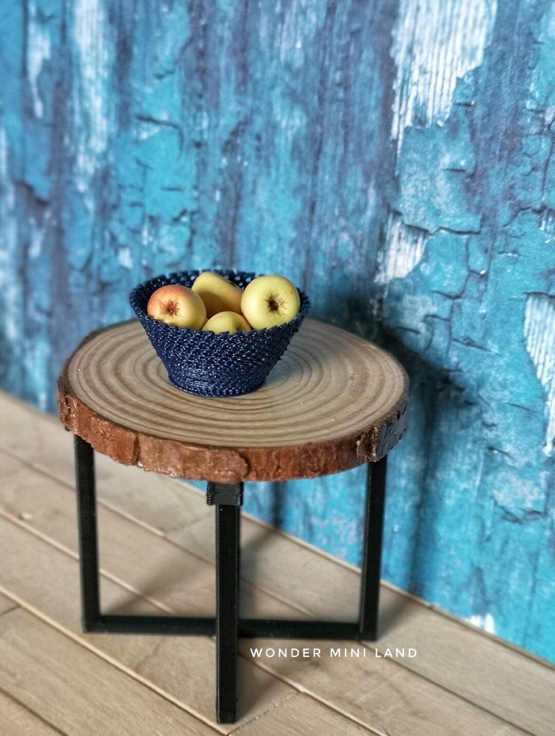 Miniature Coffee Table With a Wooden Top in 1:12 Scale, Miniatures ...