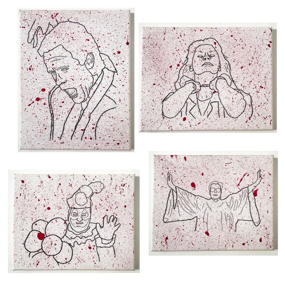 Serial Killer / Cult Leader Hand Embroidered Canvas - Etsy