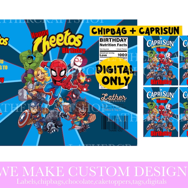 Spiderman Custom Chips - Etsy