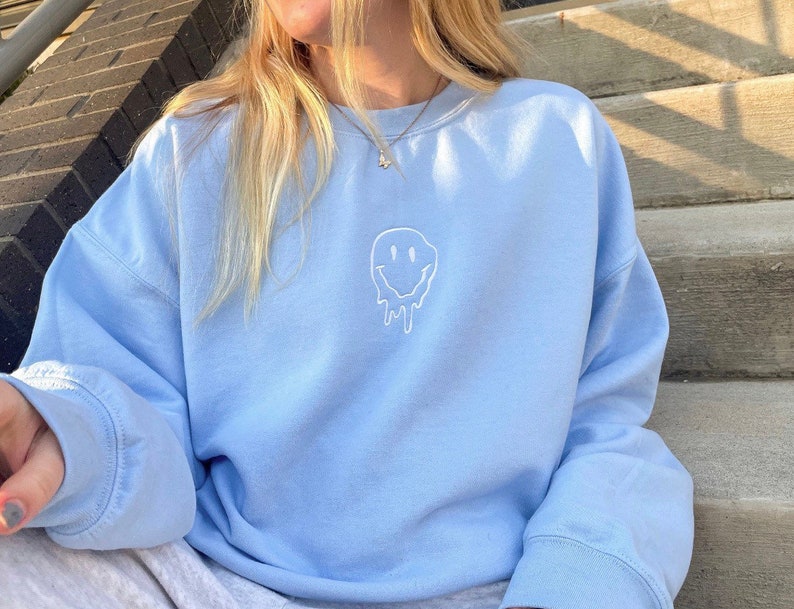 Drippy Smiley Oversized Sweatshirt - Etsy