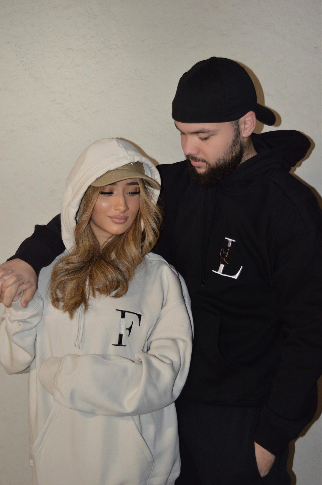 Couple Hoodies Can Be Personalized With Your Own Name Embroidered ...