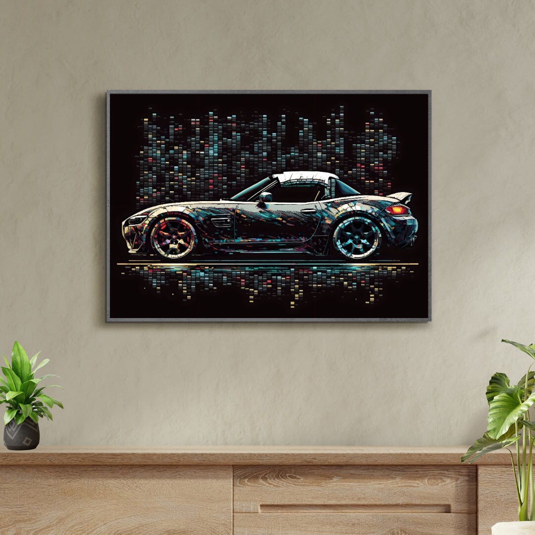 BMW Z4 - Pixel Art Print - Wall Art - Poster - Etsy