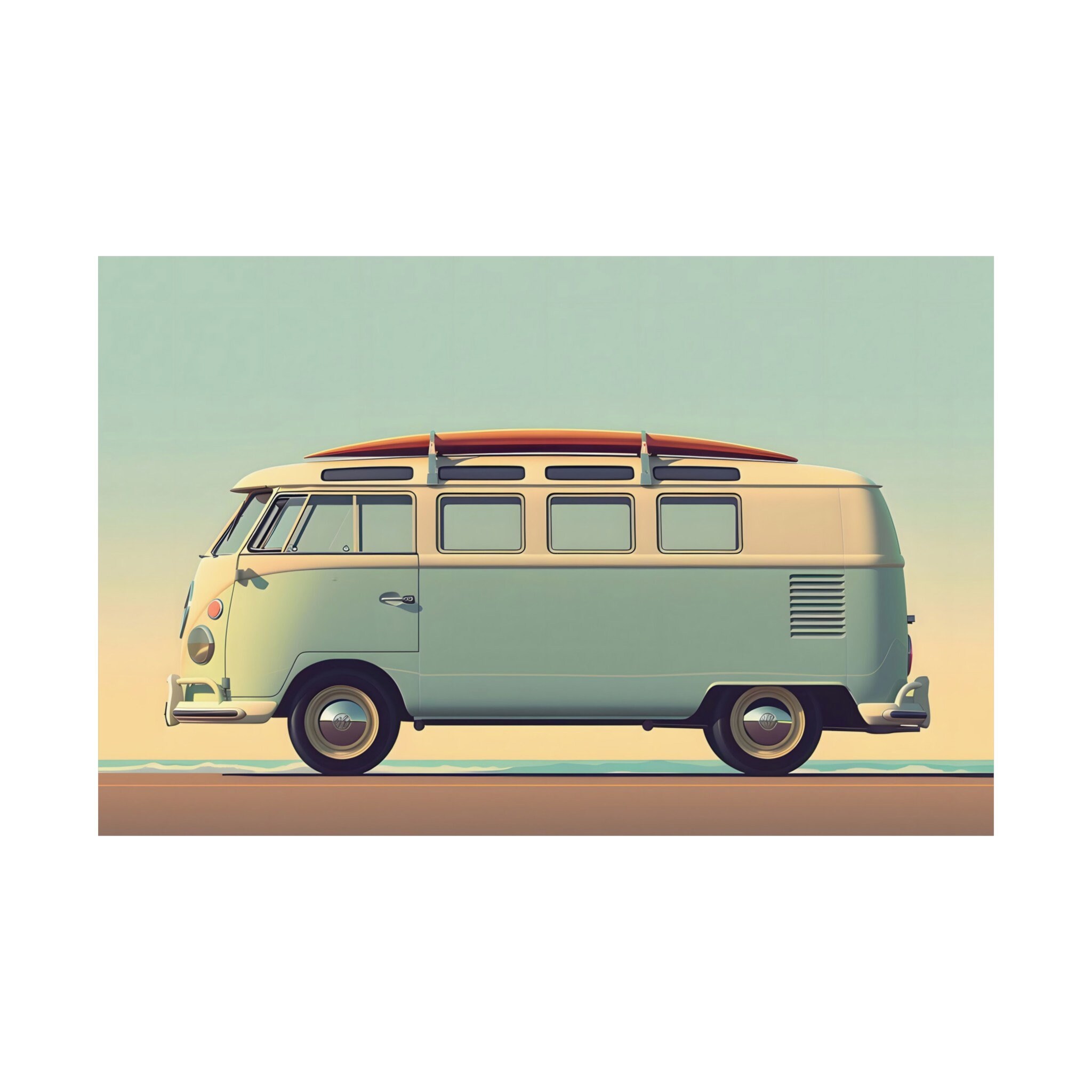VW Bus - Bulli - Wall Art - Poster - Etsy