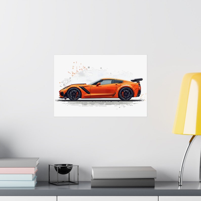 Chevrolet Corvette ZR1 - Pixel Art Print - Wall Art - Poster - Etsy