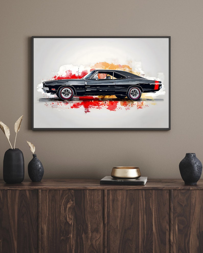 Dodge Charger 1969 - Pixel Art Print - Wall Art - Poster - Etsy