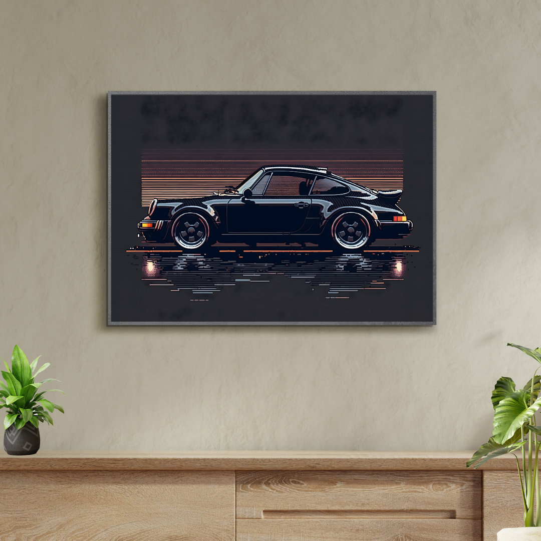 Porsche 911 - Black - Pixel Art Print - Wall Art - Poster - Etsy