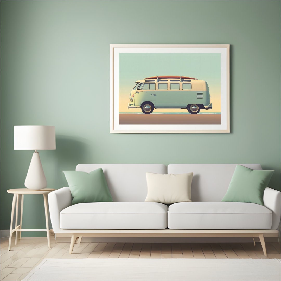 VW Bus - Bulli - Wall Art - Poster - Etsy