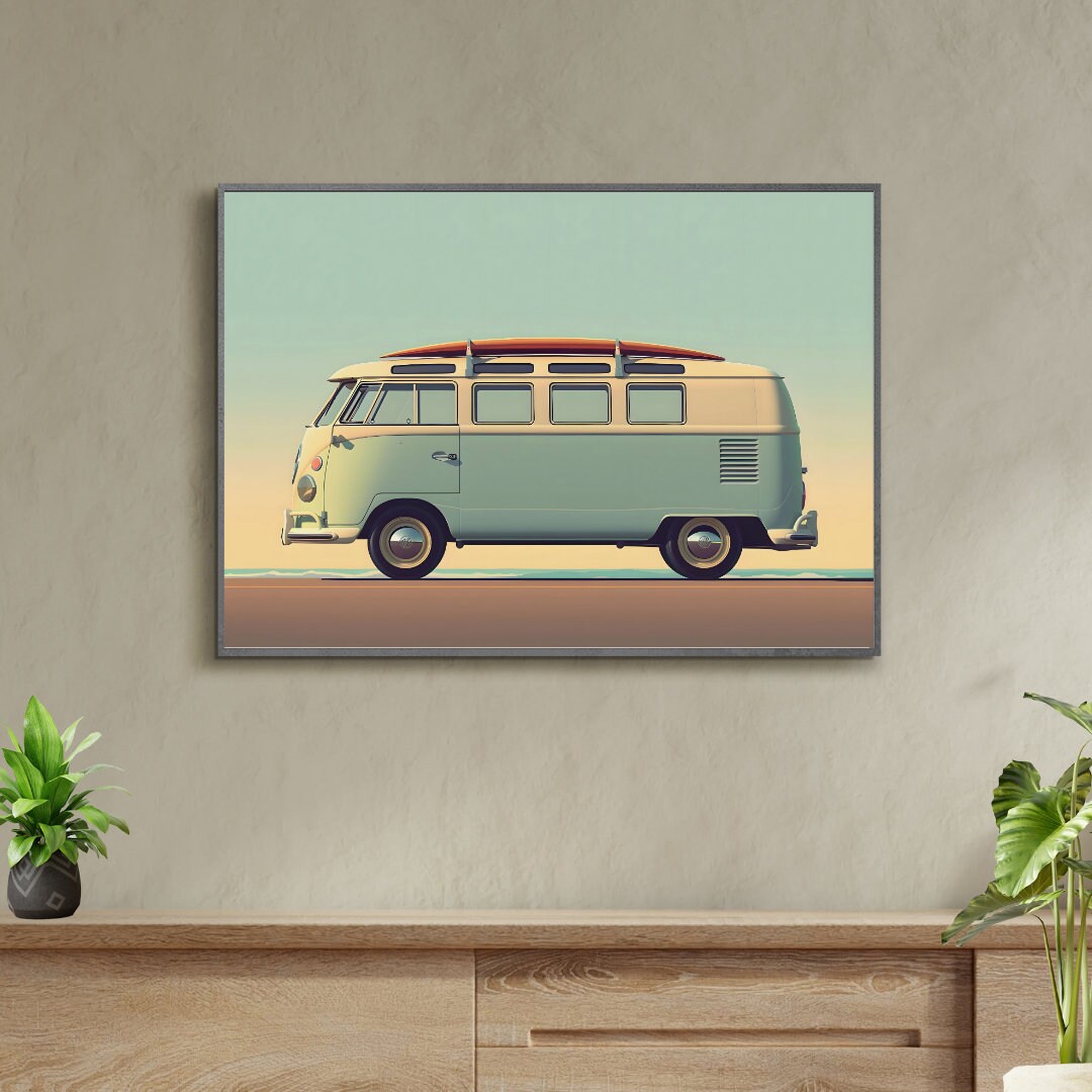 VW Bus - Bulli - Wall Art - Poster - Etsy