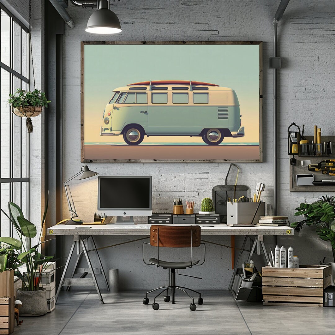 VW Bus - Bulli - Wall Art - Poster - Etsy