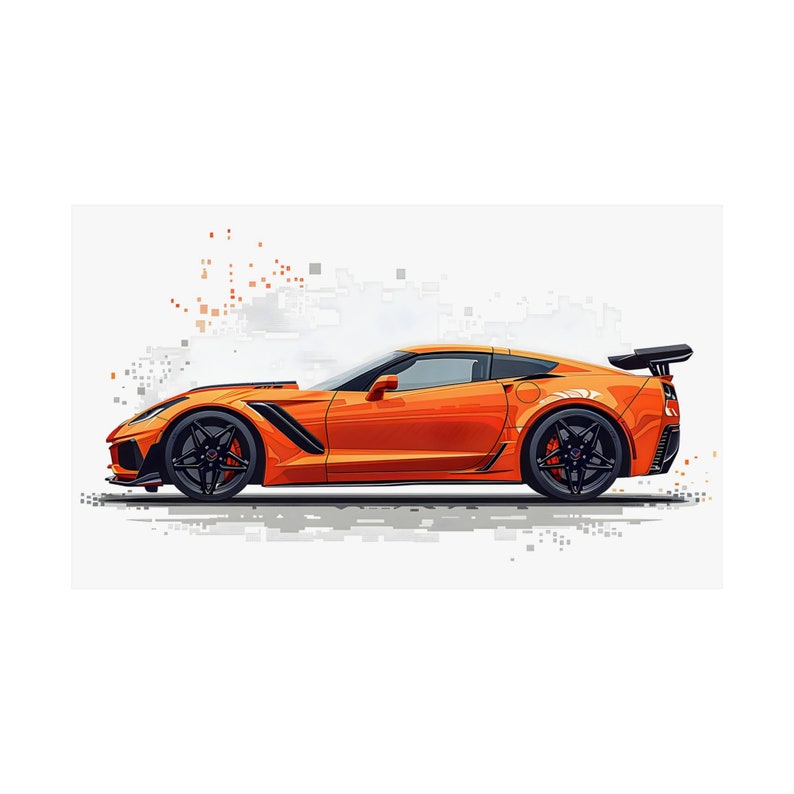 Chevrolet Corvette ZR1 - Pixel Art Print - Wall Art - Poster - Etsy