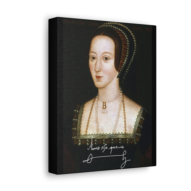 Anne Boleyn Signature Canvas Print Anne the Queen Canvas Print Wall Art ...