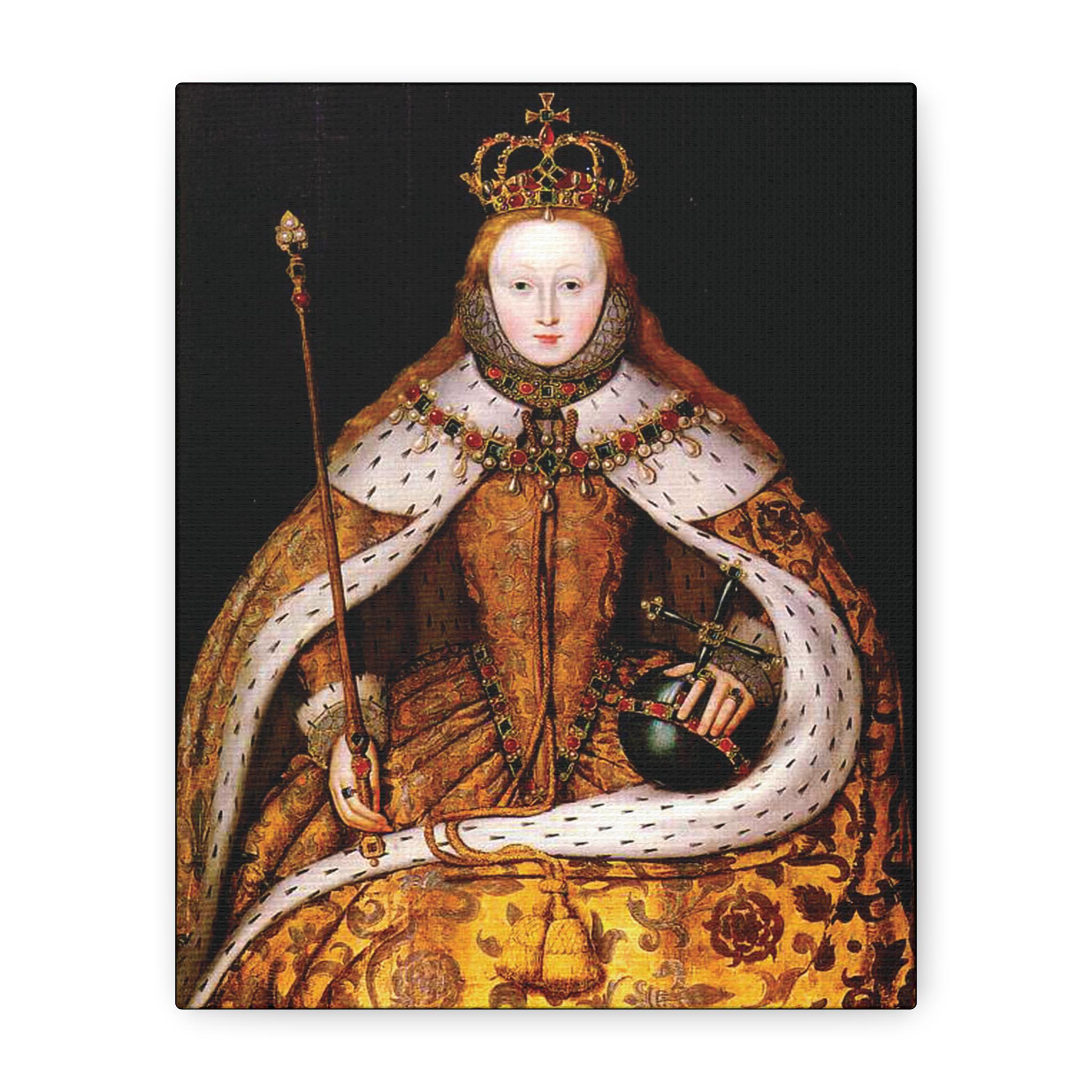 Queen Elizabeth I Canvas Art Print Coronation Robes the Queen Wall Art ...