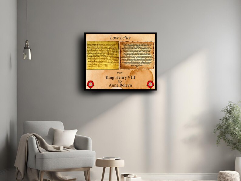 King Henry VIII Love Letter to Anne Boleyn Print Set Digital Download ...