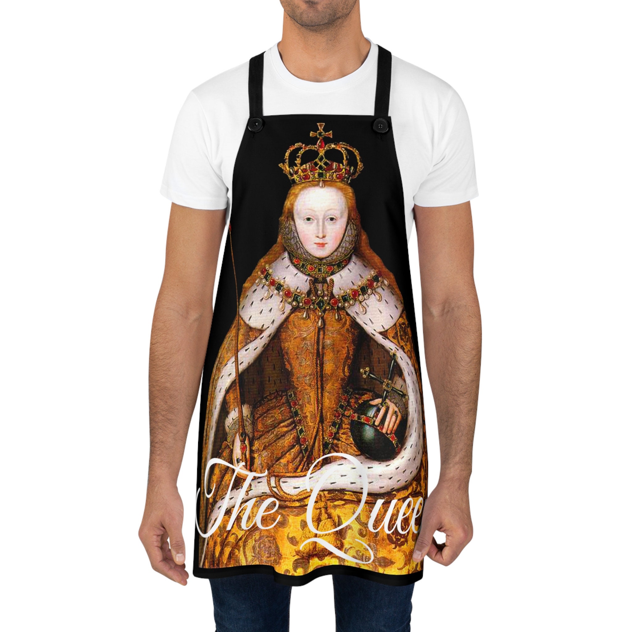 Queen Elizabeth I Apron the Queen Apron the Tudors Cleaning Apron ...
