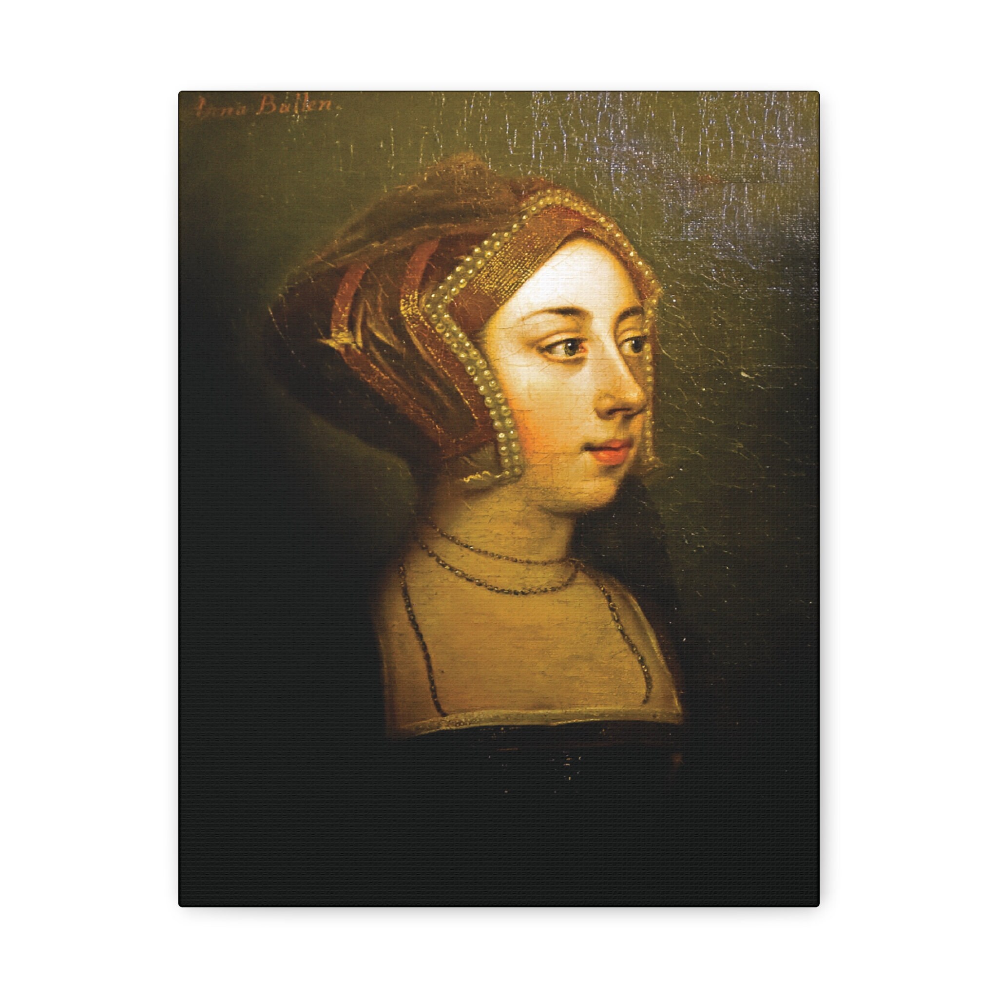 Anne Boleyn Portrait Art Print Canvas Wall Art the Tudors the Queen ...
