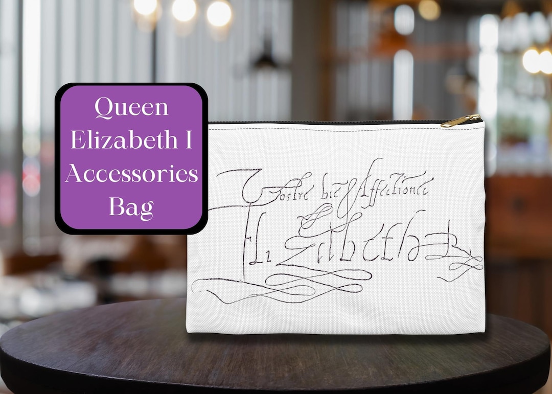 Queen Elizabeth I Signature Accessories Bag White Travel Make up Pouch ...